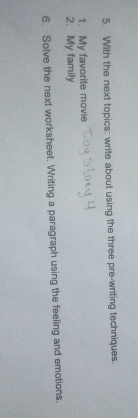 5. With the next topics: write about using | StudyX