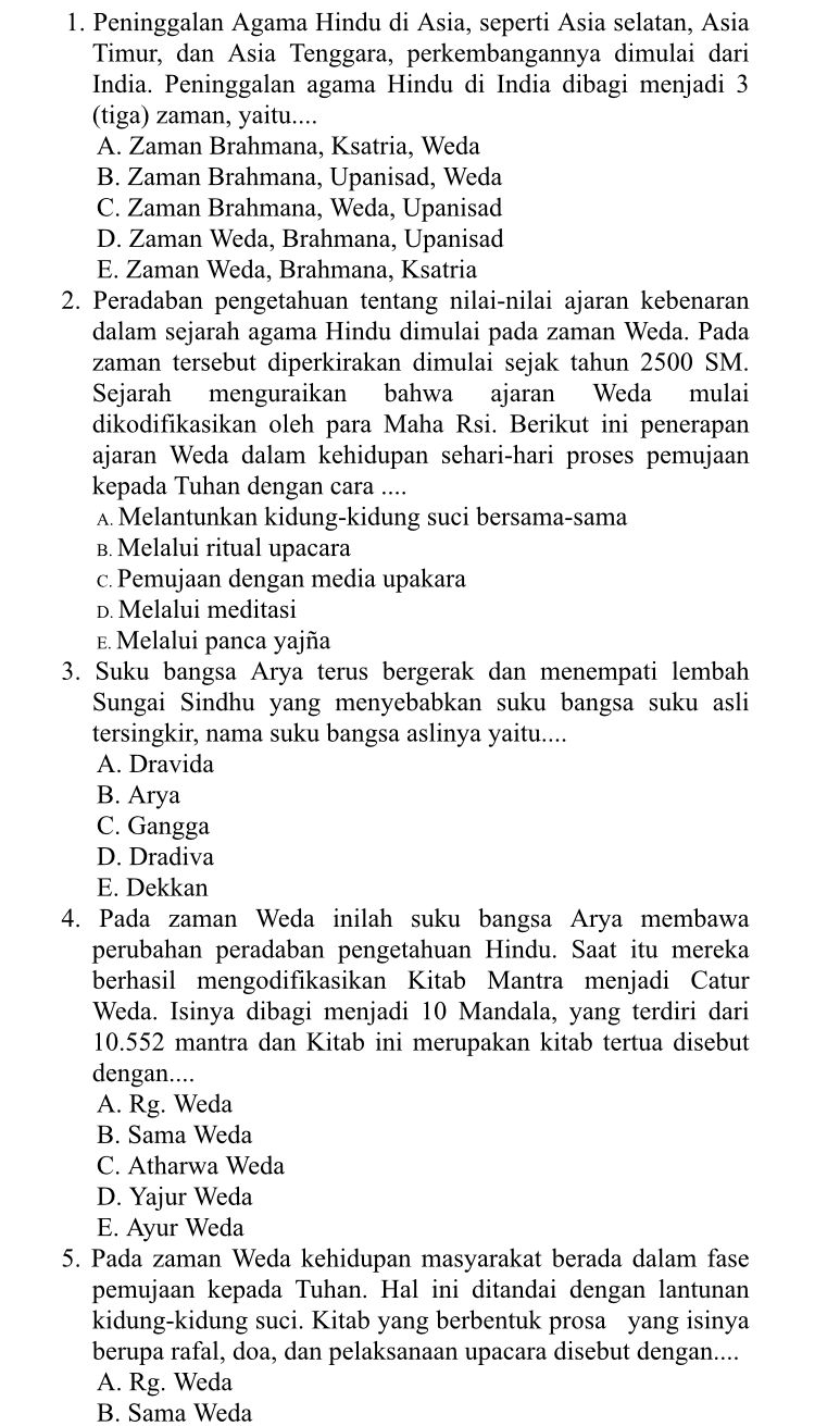 1. Peninggalan Agama Hindu di Asia, seperti | StudyX
