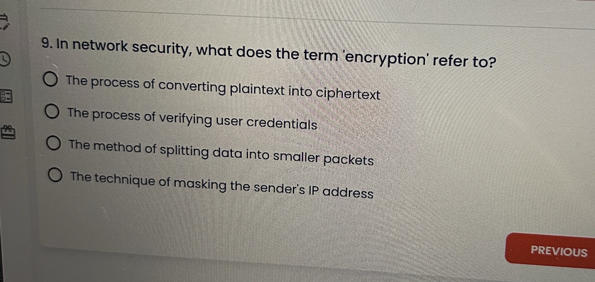 9. In network security, what does the term | StudyX