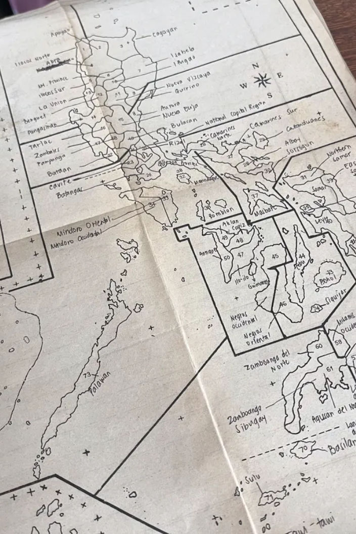 The image is a map of the Philippines with | StudyX