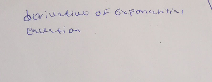 Derivative of Exponential Equation | StudyX