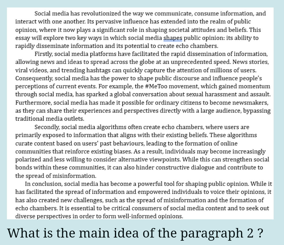 What is the main idea of the paragraph 2 ? | StudyX