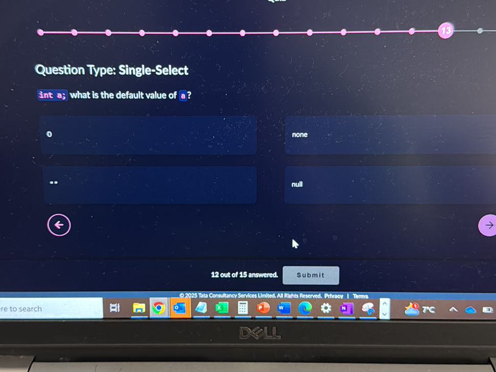 Question Type: Single-Select int a; what is | StudyX