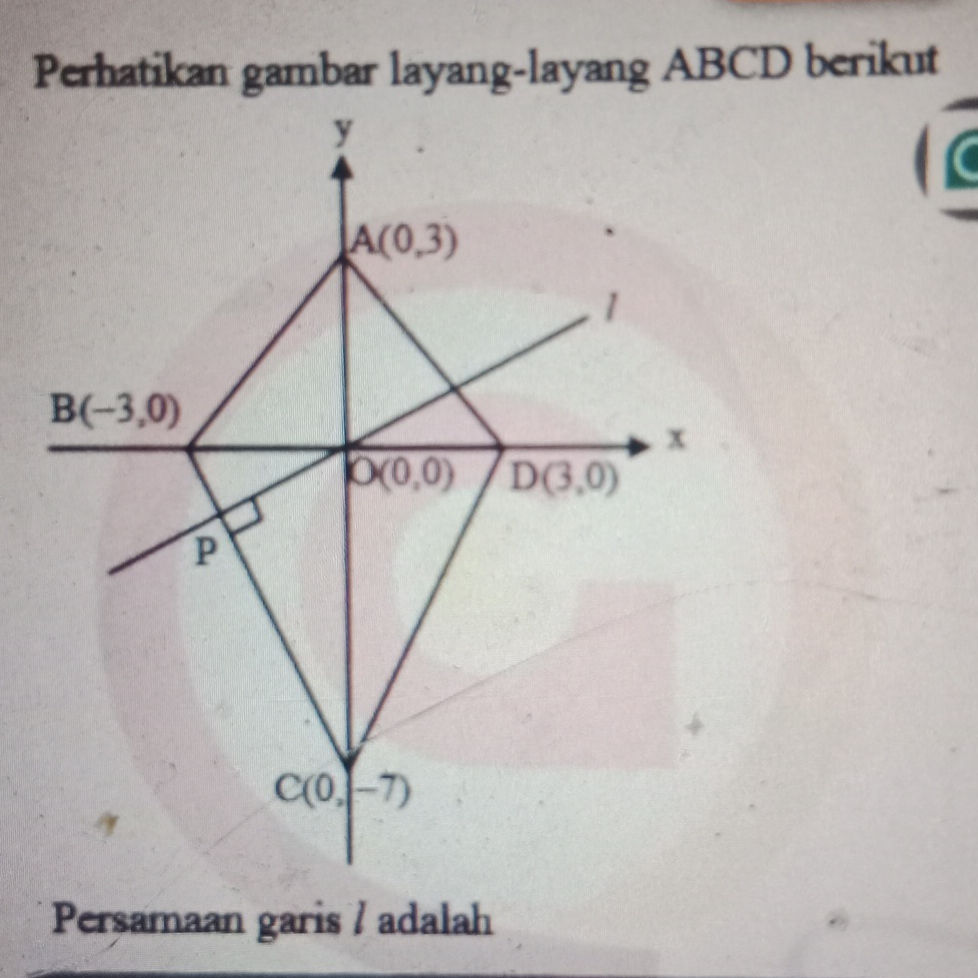 Perhatikan gambar layang-layang ABCD berikut | StudyX