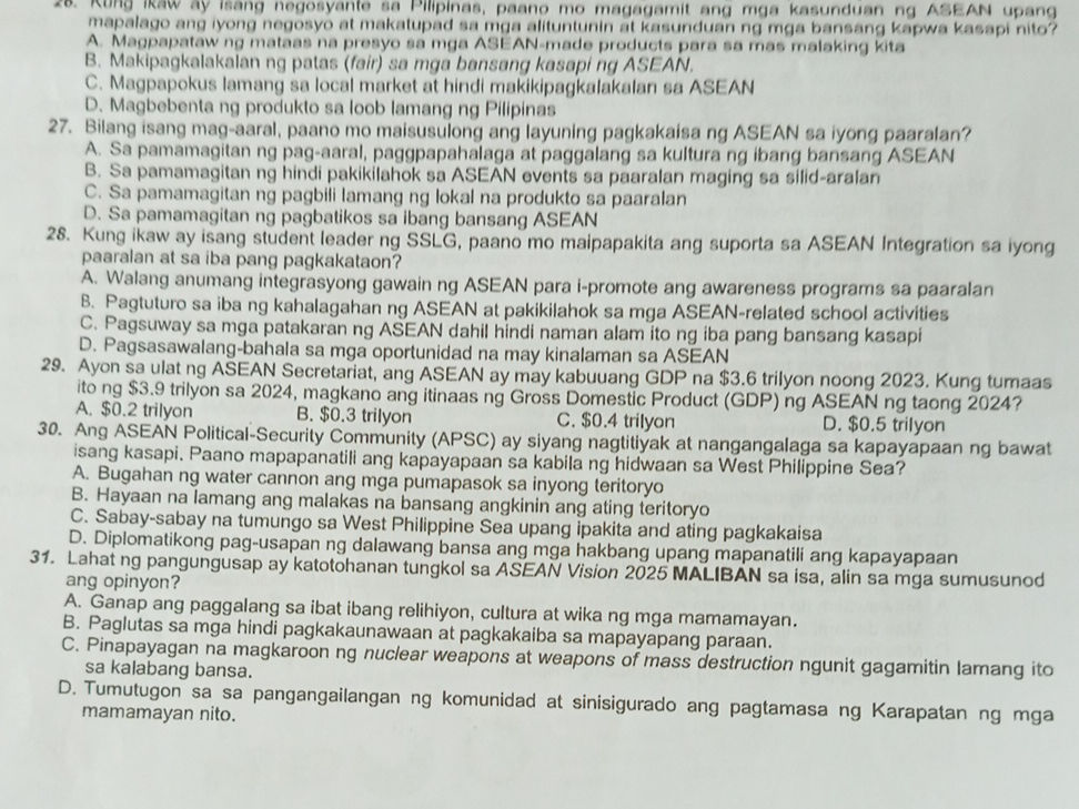 26. Kung ikaw ay isang negosyante sa | StudyX