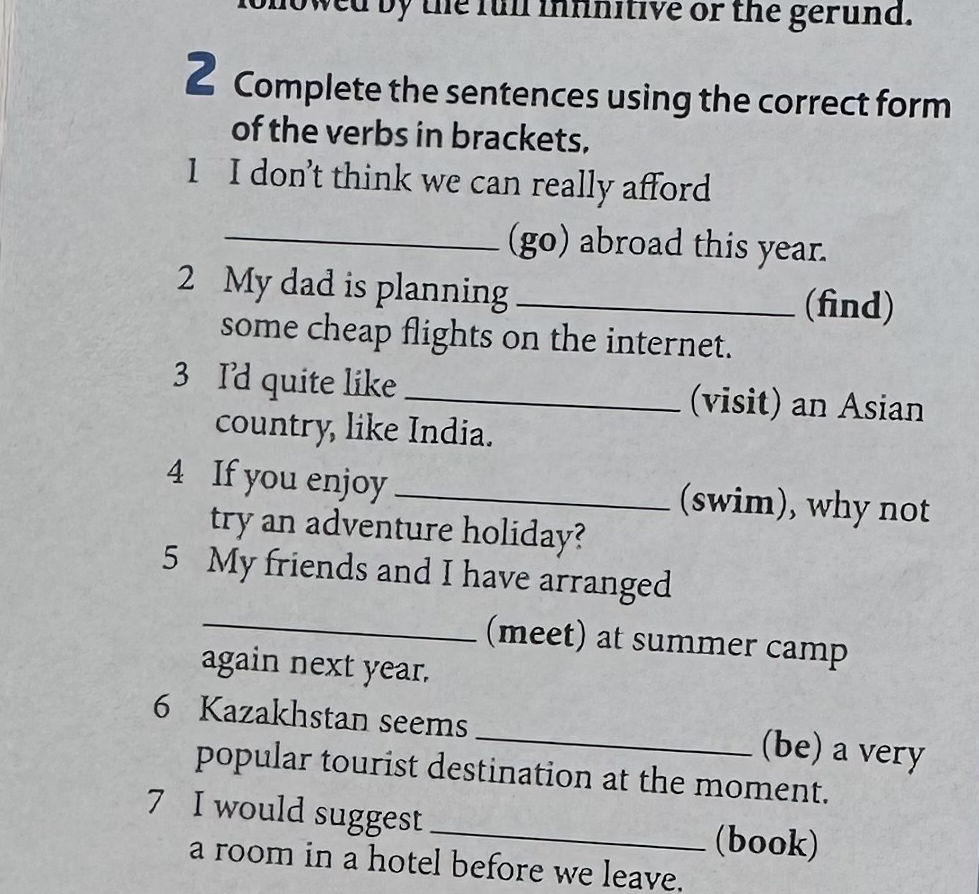 2 Complete the sentences using the correct | StudyX