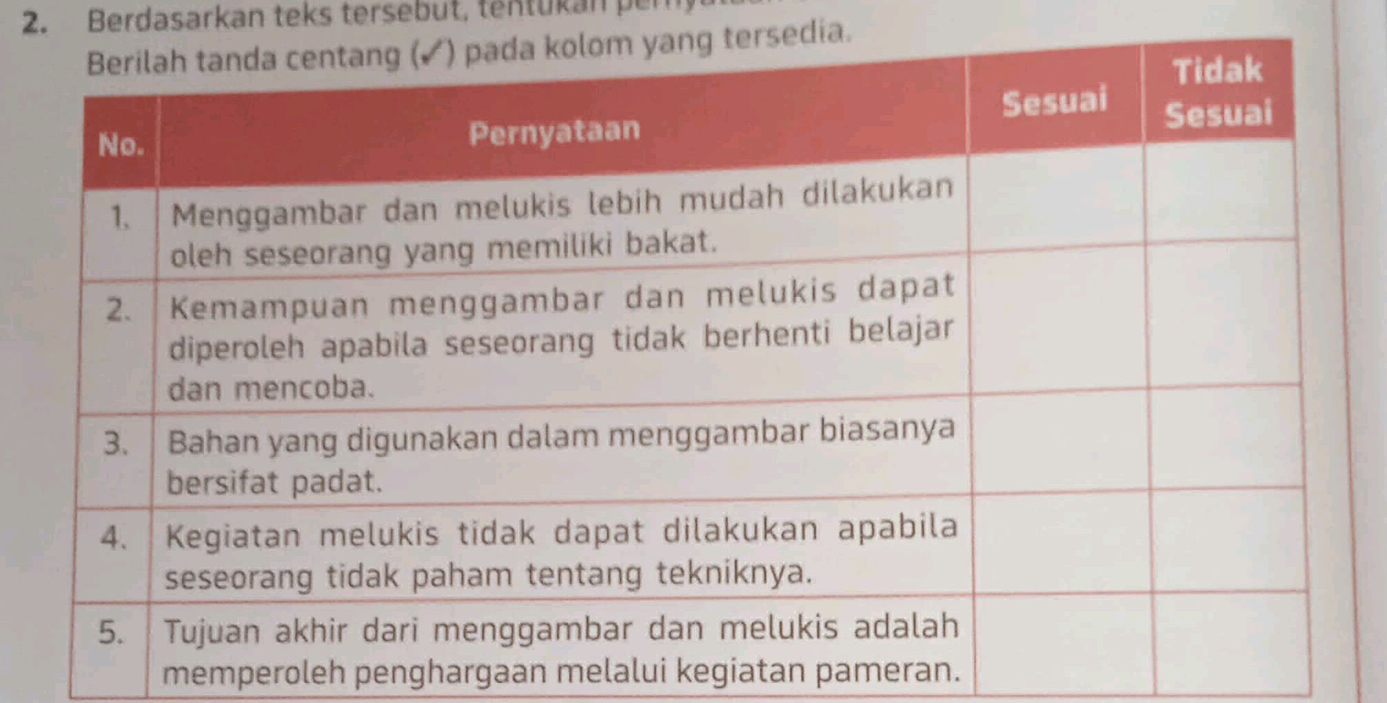 2. Berdasarkan teks tersebut, tentukan | StudyX