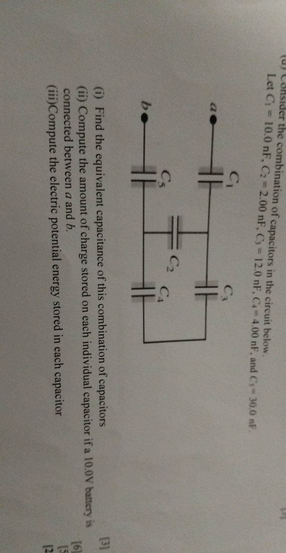 (a) Consider the combination of capacitors | StudyX