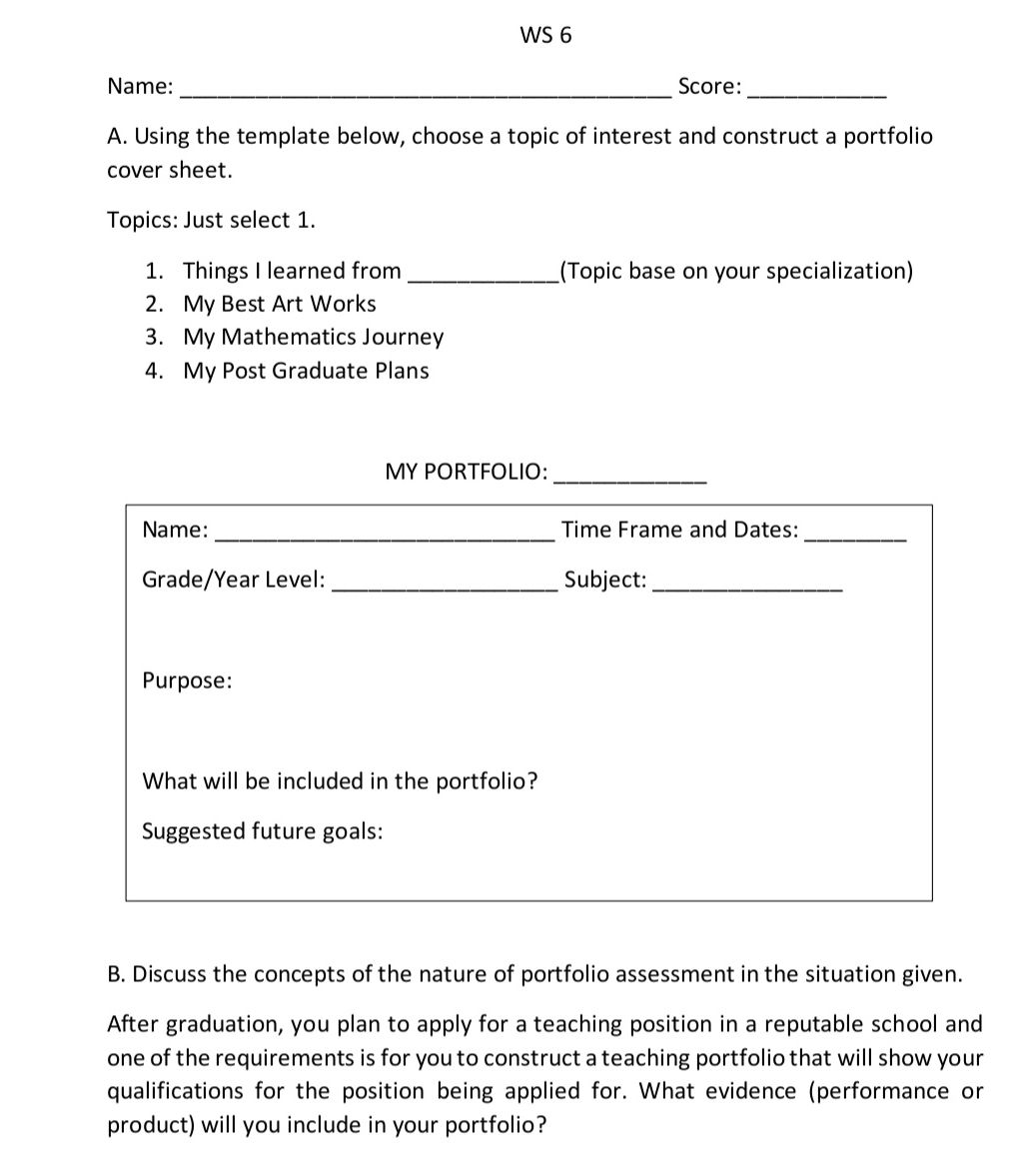 A. Using the template below, choose a topic | StudyX