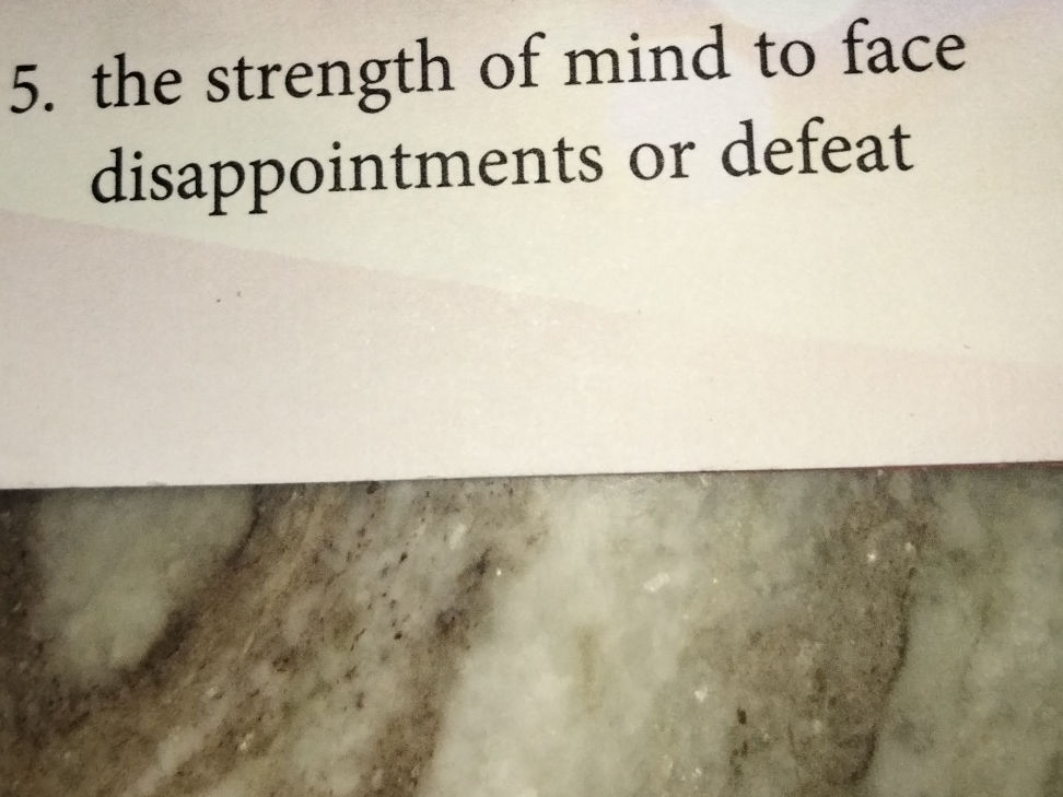 5. the strength of mind to face | StudyX