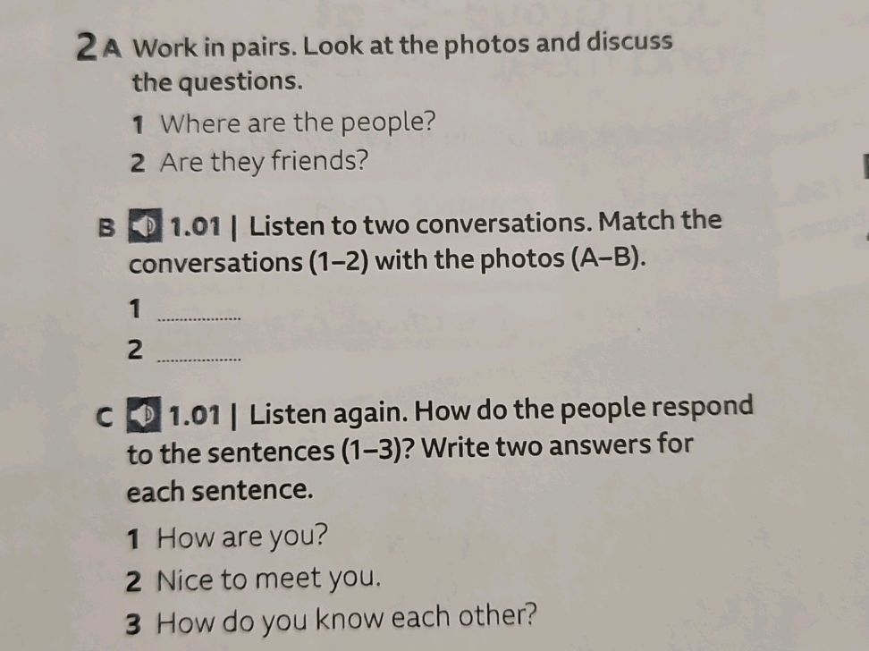 2 A Work in pairs. Look at the photos and | StudyX