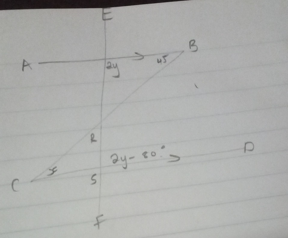 In the figure, AB is parallel to CD. Find | StudyX
