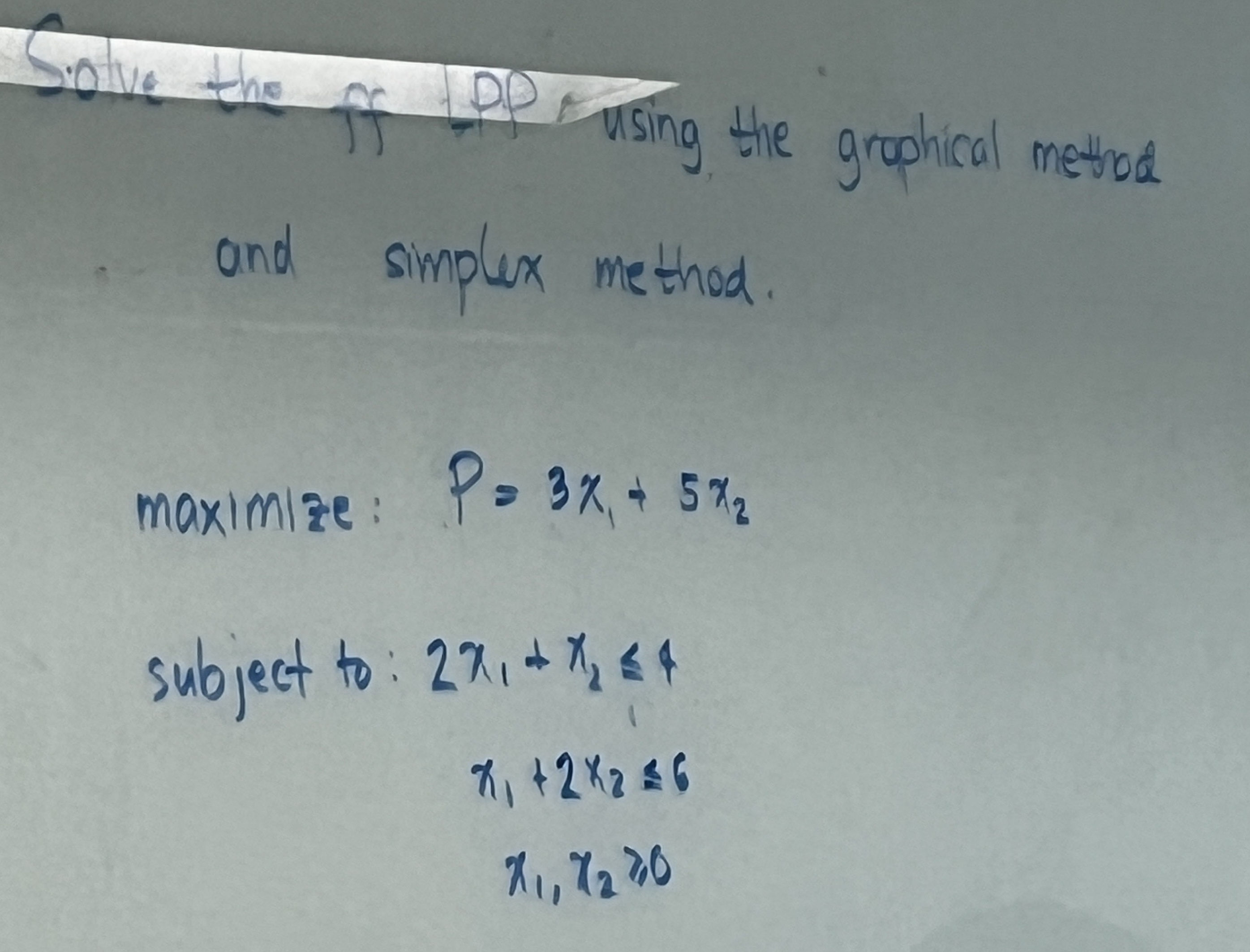 Solve the ff LPP using the graphical method | StudyX