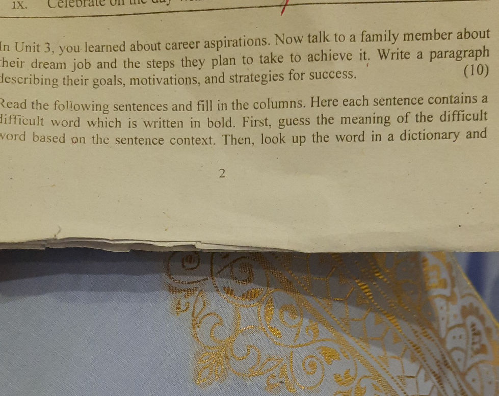 In Unit 3, you learned about career | StudyX