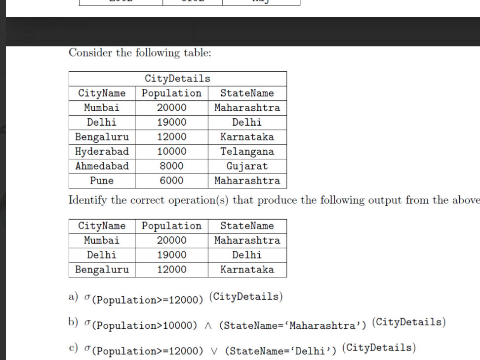 Consider the following table: | CityName | | StudyX
