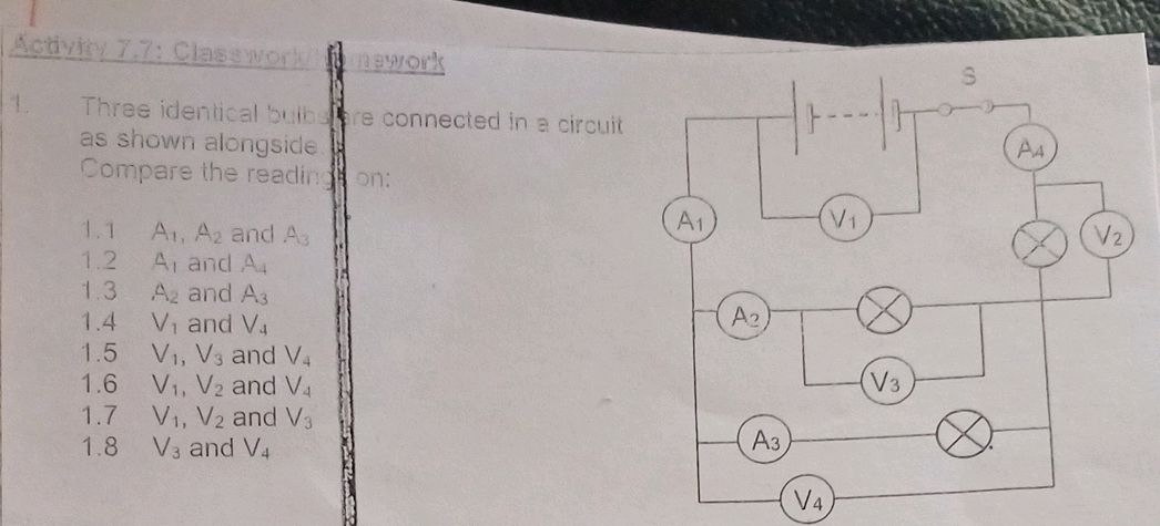 Three identical bulbs are connected in a | StudyX