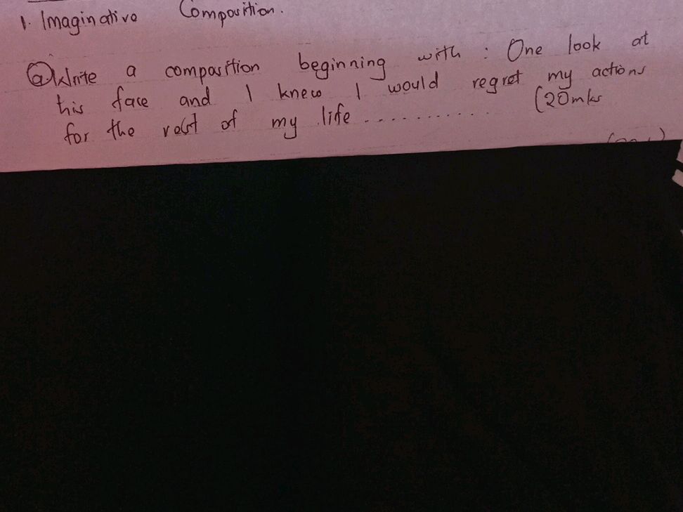 Imaginative Composition. Write a composition