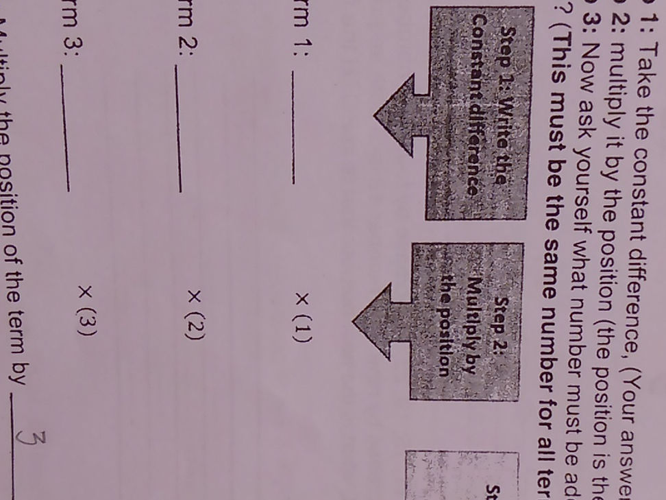 1: Take the constant difference, (Your | StudyX