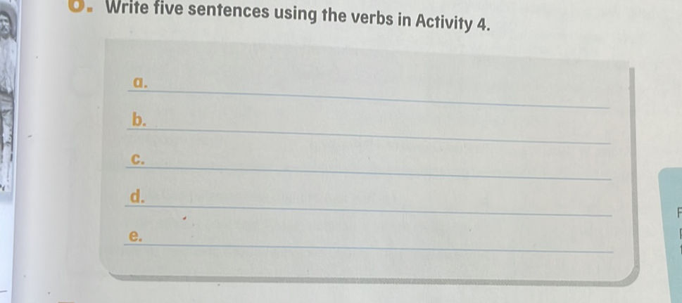 6. Write five sentences using the verbs in | StudyX