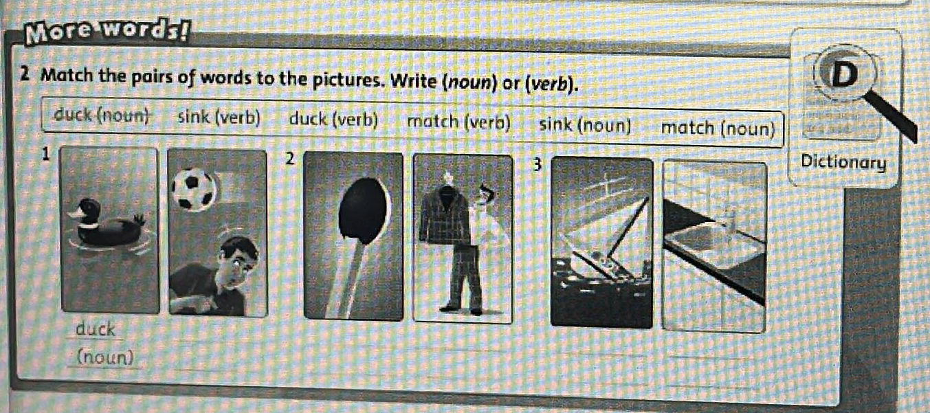 2 Match the pairs of words to the pictures. | StudyX