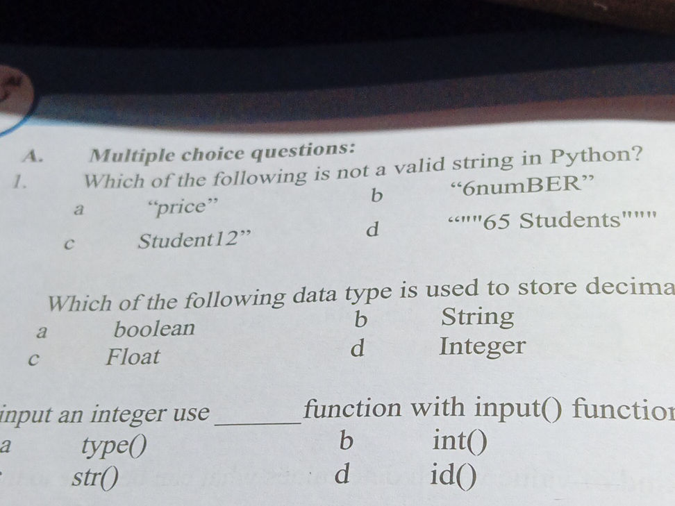 Multiple choice questions: Which of the | StudyX