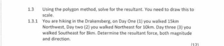 1.3 Using the polygon method, solve for the | StudyX