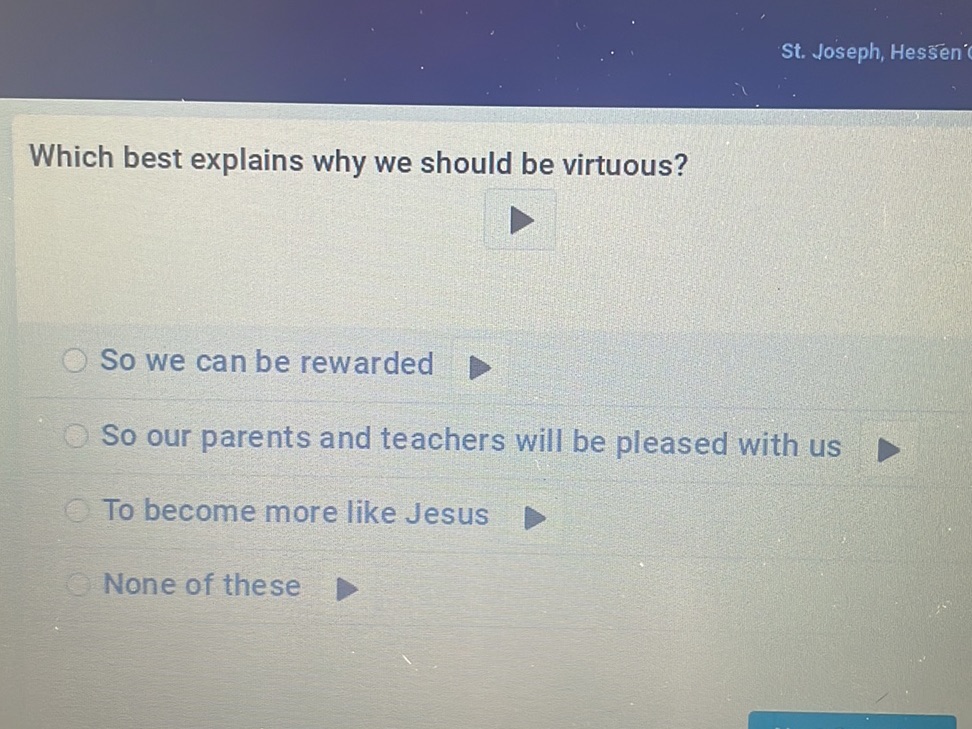 Which best explains why we should be | StudyX