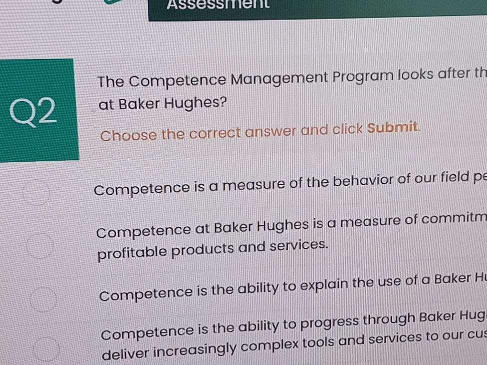 The Competence Management Program looks | StudyX