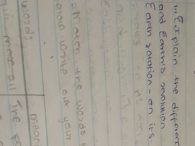 Explain the difference and Earth's | StudyX