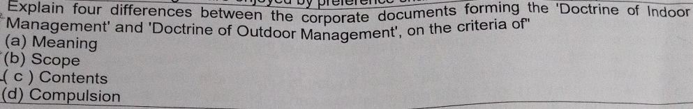 Explain four differences between the | StudyX