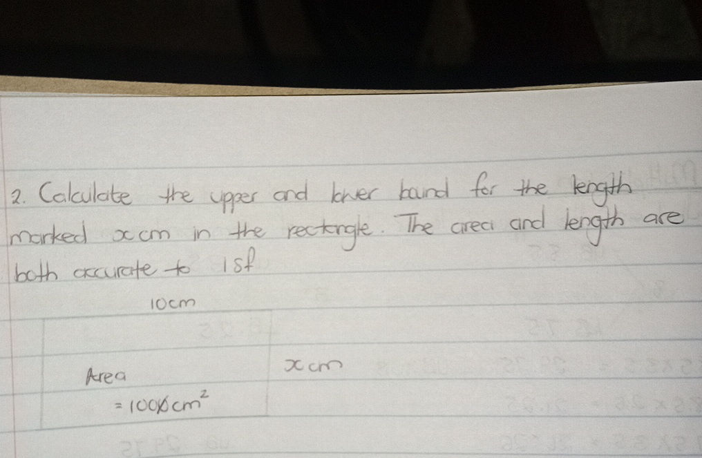 2. Calculate the upper and lower bound for | StudyX