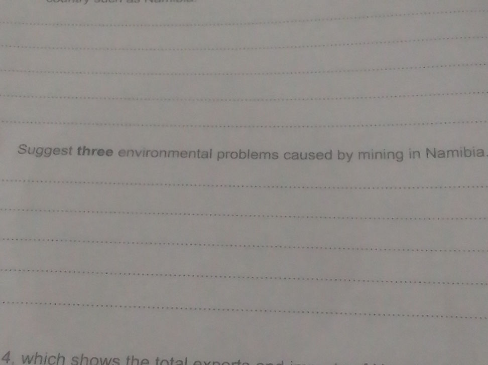 Suggest three environmental problems caused | StudyX