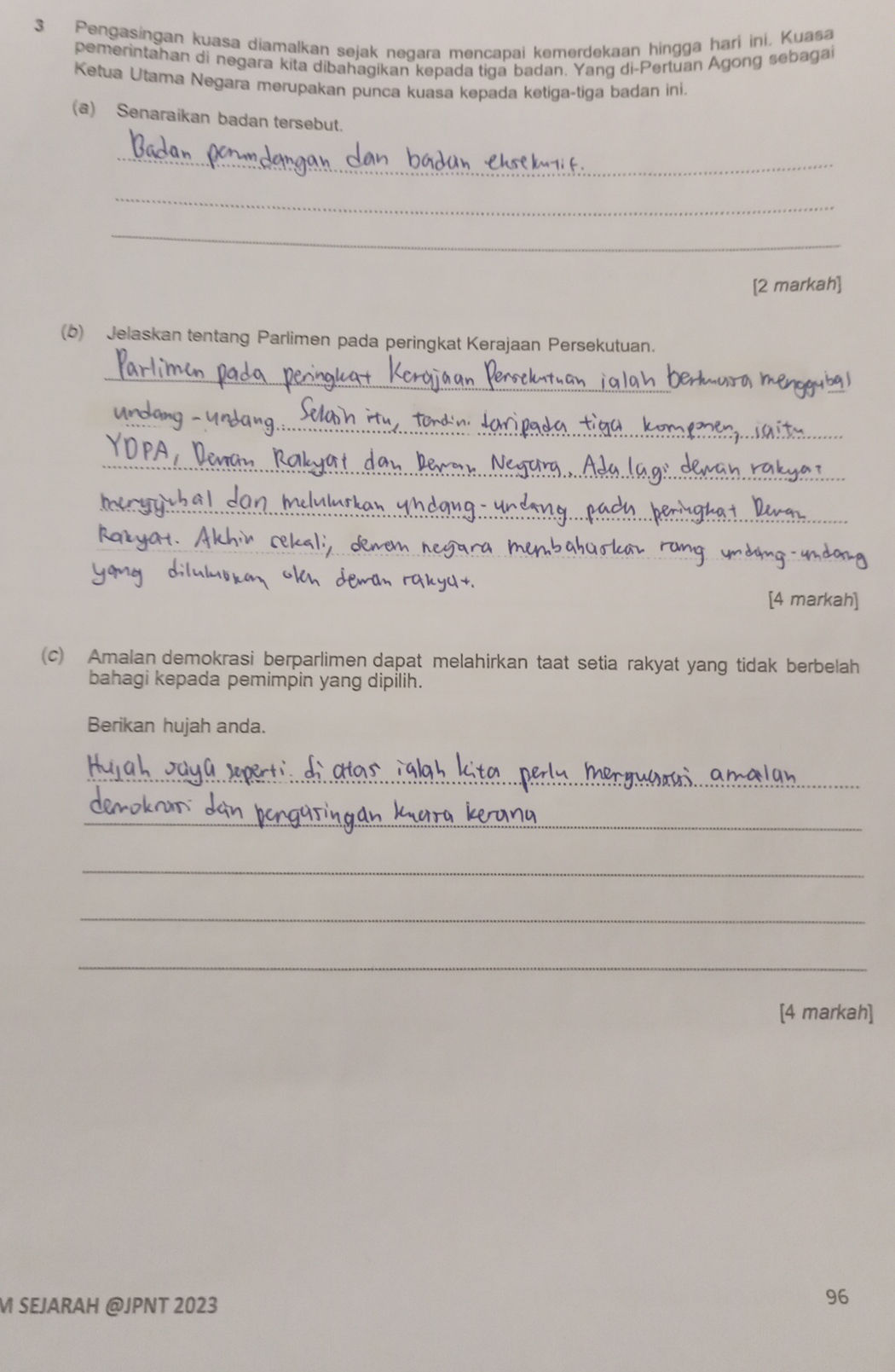 (a) Senaraikan badan tersebut. Badan | StudyX