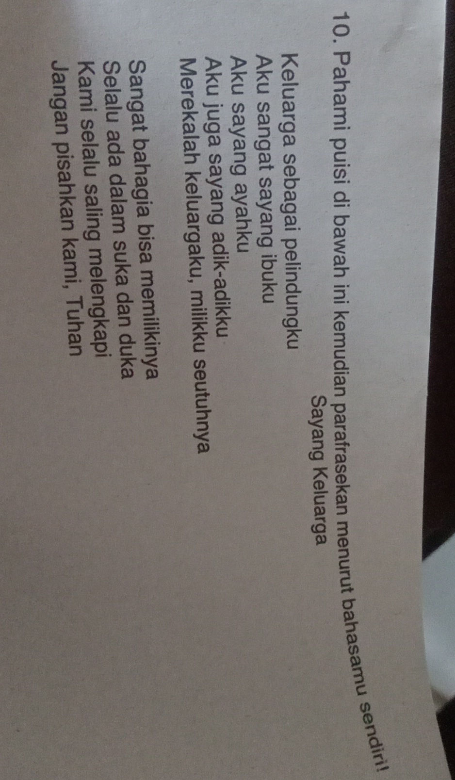 10. Pahami puisi di bawah ini kemudian | StudyX