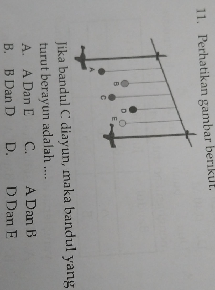 11. Perhatikan gambar berikut. Jika bandul | StudyX