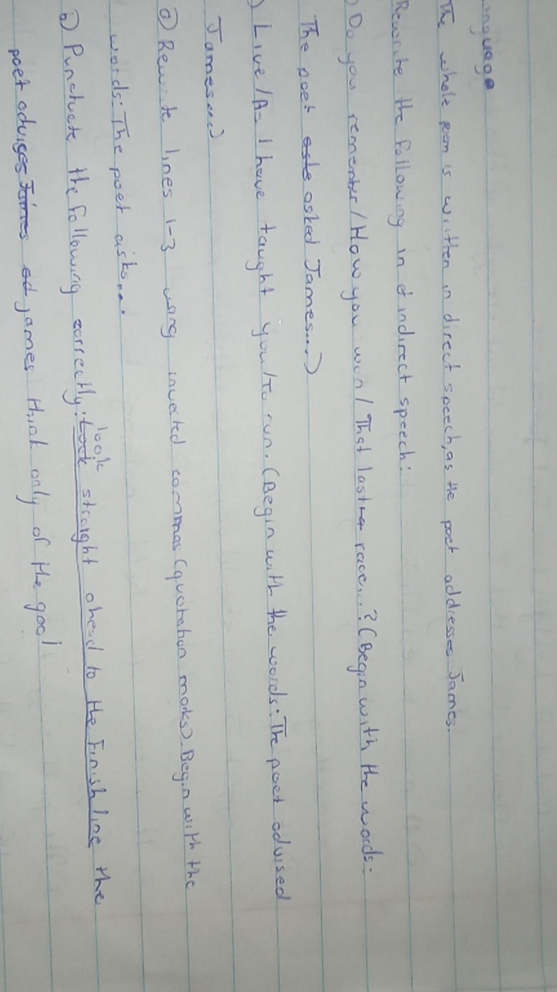 Rewrite the following in indirect speech: | StudyX