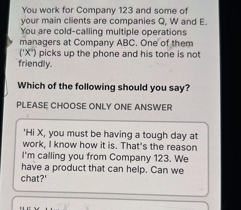 You work for Company 123 and some of your | StudyX