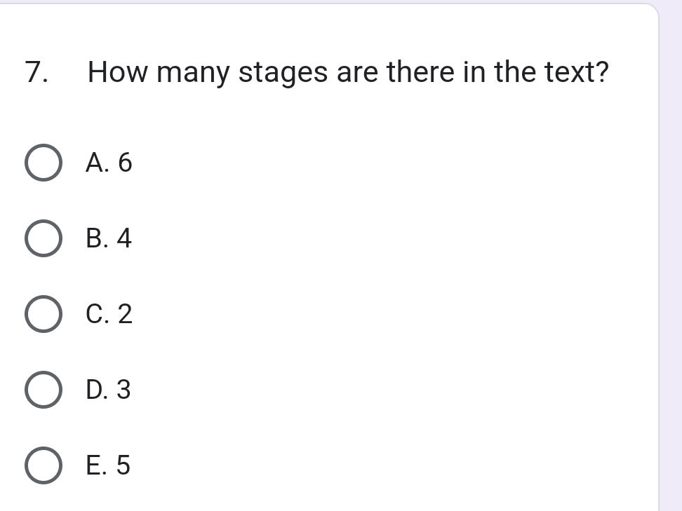 7. How many stages are there in the text? | StudyX