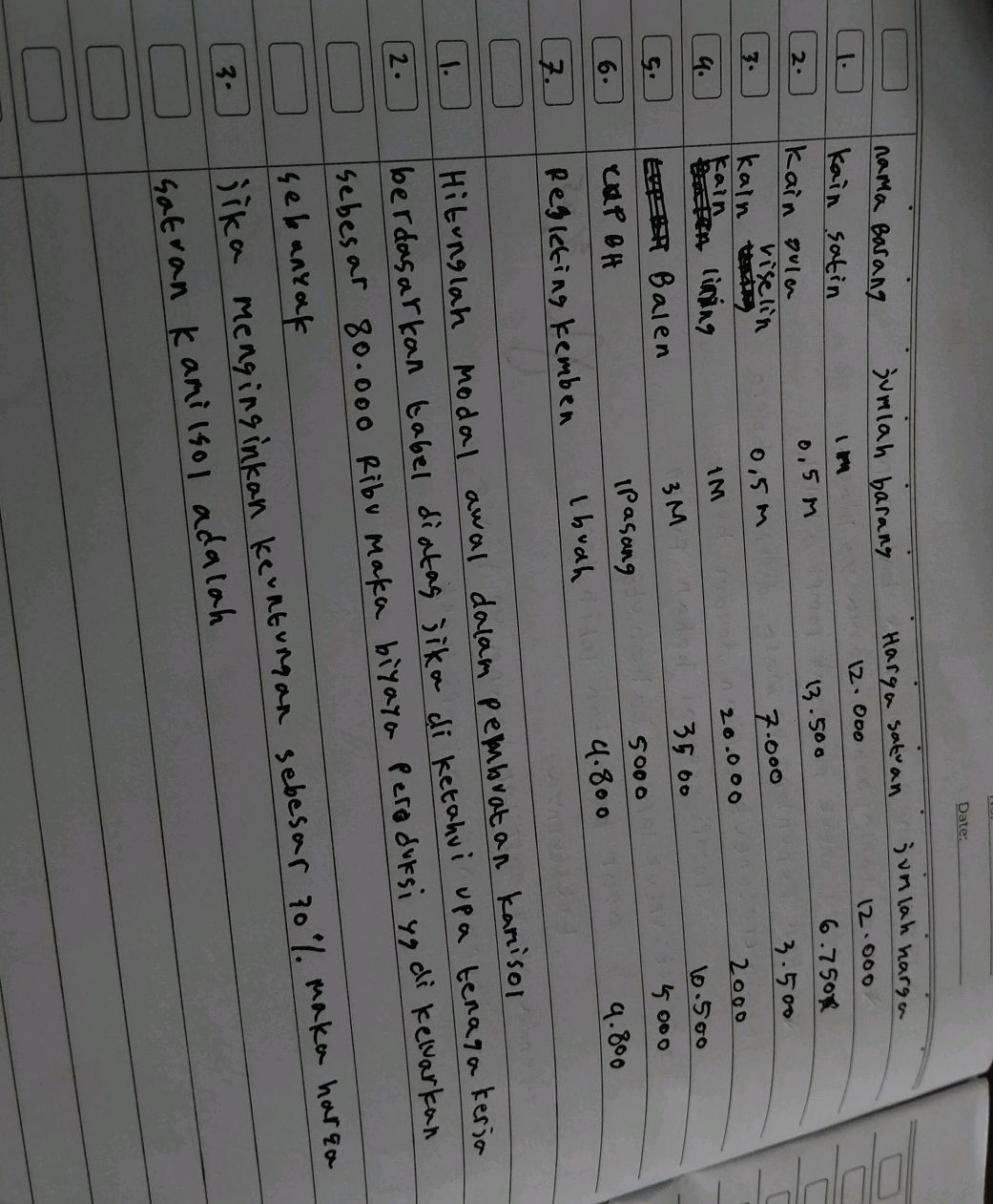 Tabel: | Nama Barang | Jumlah Barang | | StudyX