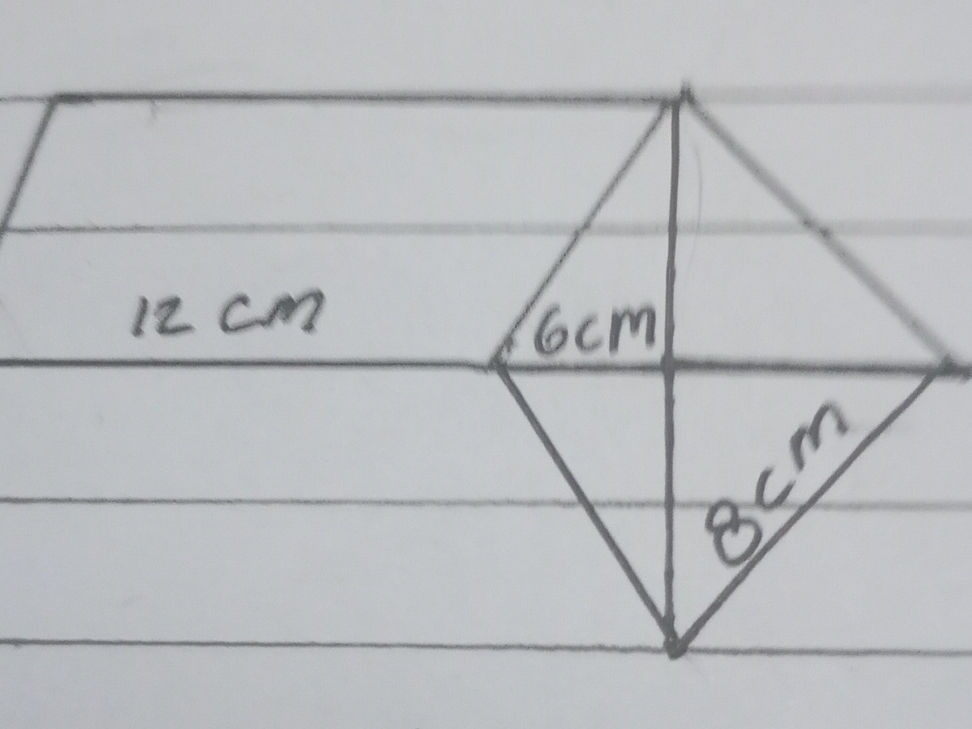 The image contains a diagram of a shape with | StudyX