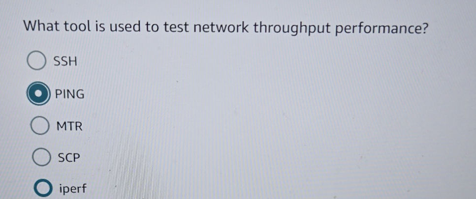 What tool is used to test network throughput | StudyX