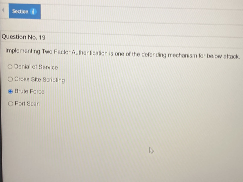 Question No. 19 Implementing Two Factor | StudyX