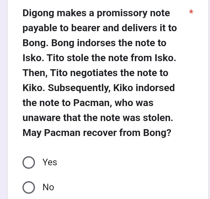 Digong makes a promissory note payable to | StudyX