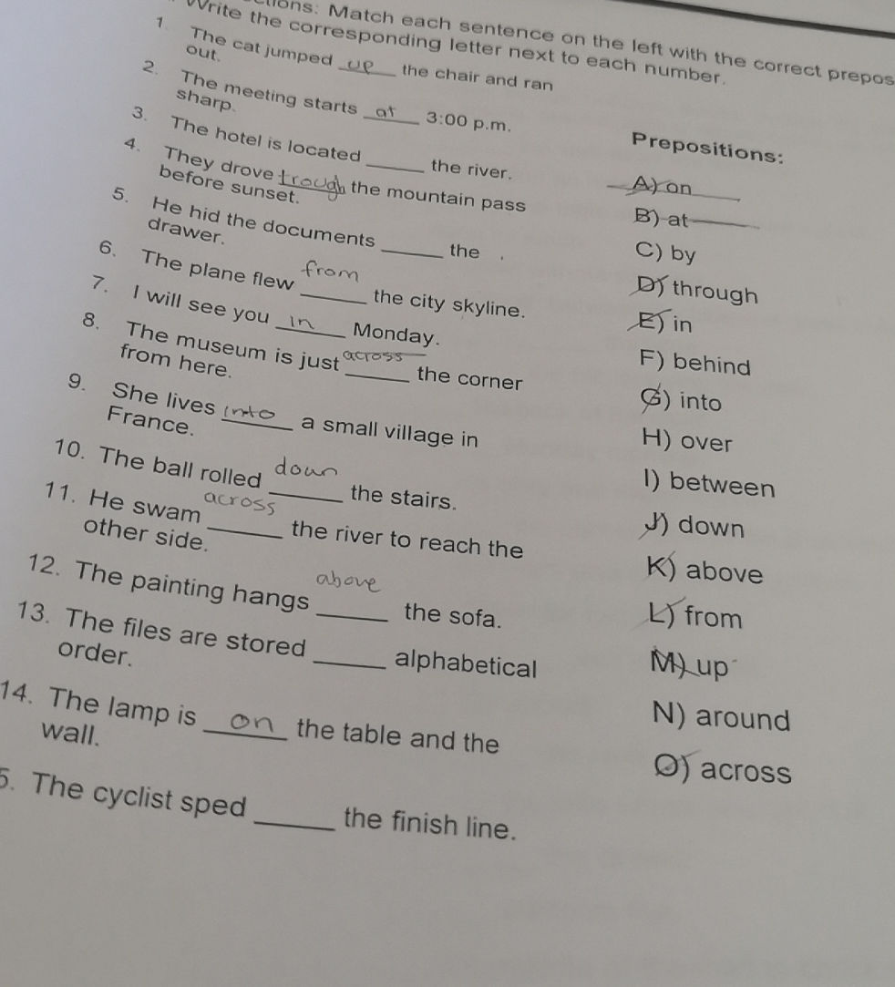 Match each sentence on the left with the | StudyX