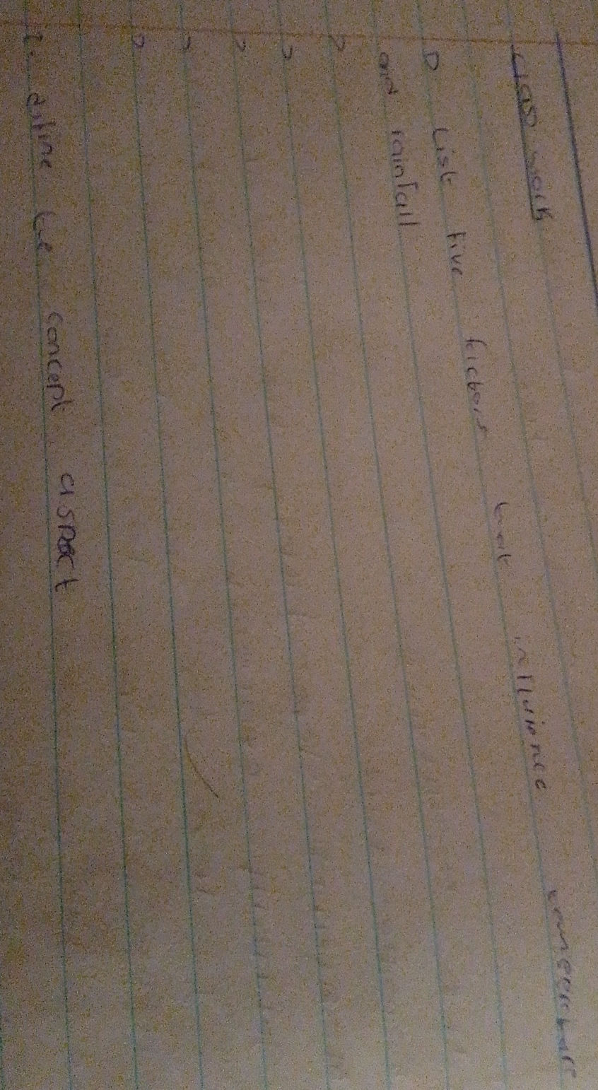 D. List five factors that influence and | StudyX