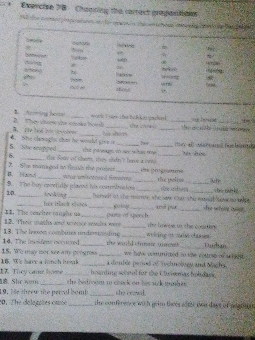 Exercise 78 Choosing the correct | StudyX