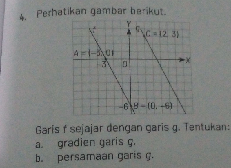 Perhatikan gambar berikut. Garis f sejajar | StudyX