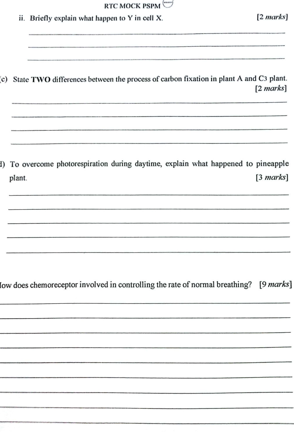 ii. Briefly explain what happen to Y in cell | StudyX