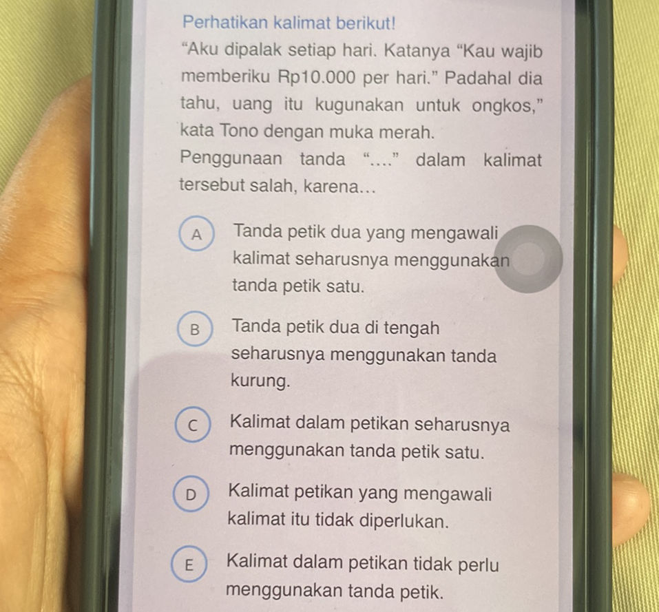Perhatikan kalimat berikut! "Aku dipalak | StudyX