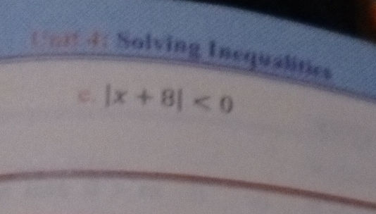 Absolute Value Inequality: |x+8|
